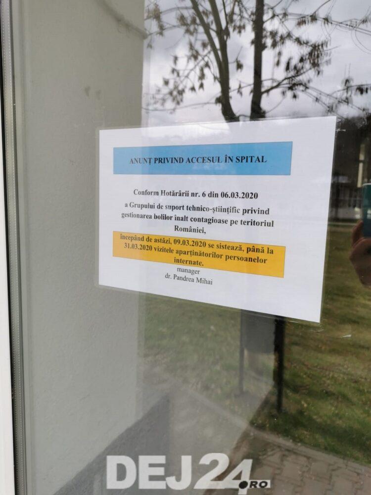Spitalul Municipal Dej: SE SISTEAZĂ VIZITELE! - FOTO - Dej24.ro