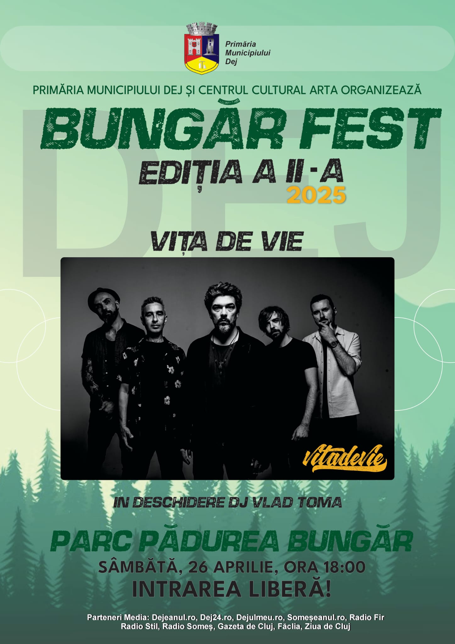 Concert VIȚA DE VIE în Pădurea Bungăr din Dej - Dej24.ro