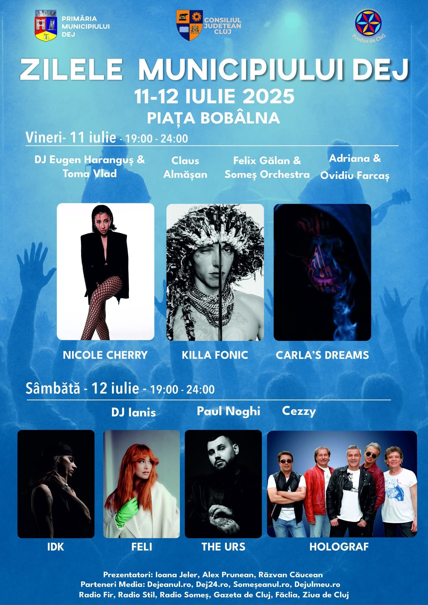 Cine urcă pe scenă la Zilele Dejului 2025. PROGRAMUL pe fiecare zi în parte - Dej24.ro